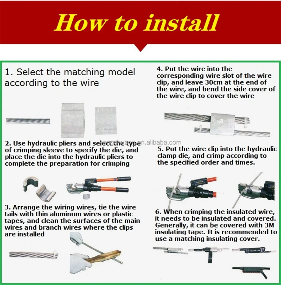 JH 16-240mm2 4.8-22.5mm H-Type Parallel Groove Wire Clamp Branch Type ...