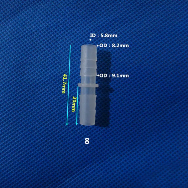 Polypropylene Plastic Barbed Straight Reducing Tubing Connector Hose ...