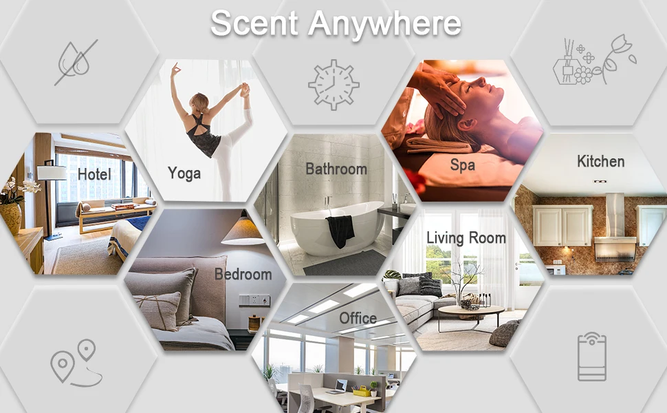 200ml Waterless Smart Oil Diffuser - 1500 Sq.ft Coverage