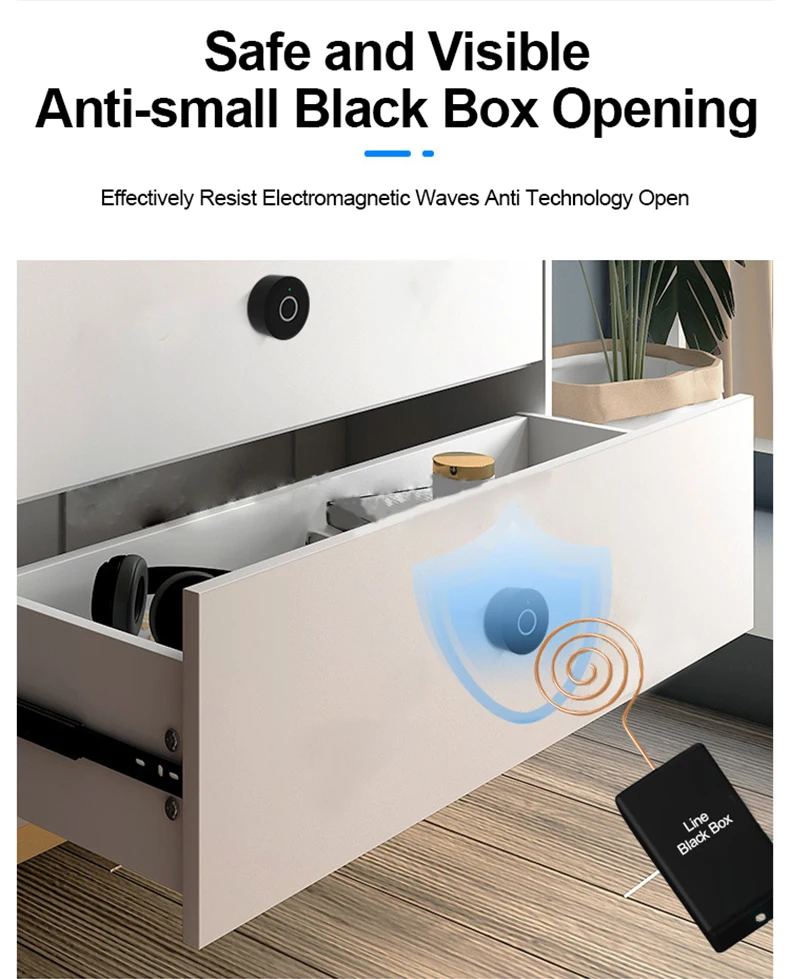 Fingerprint Drawer Lock Electronic Intelligent Cabinet Door Lock ...