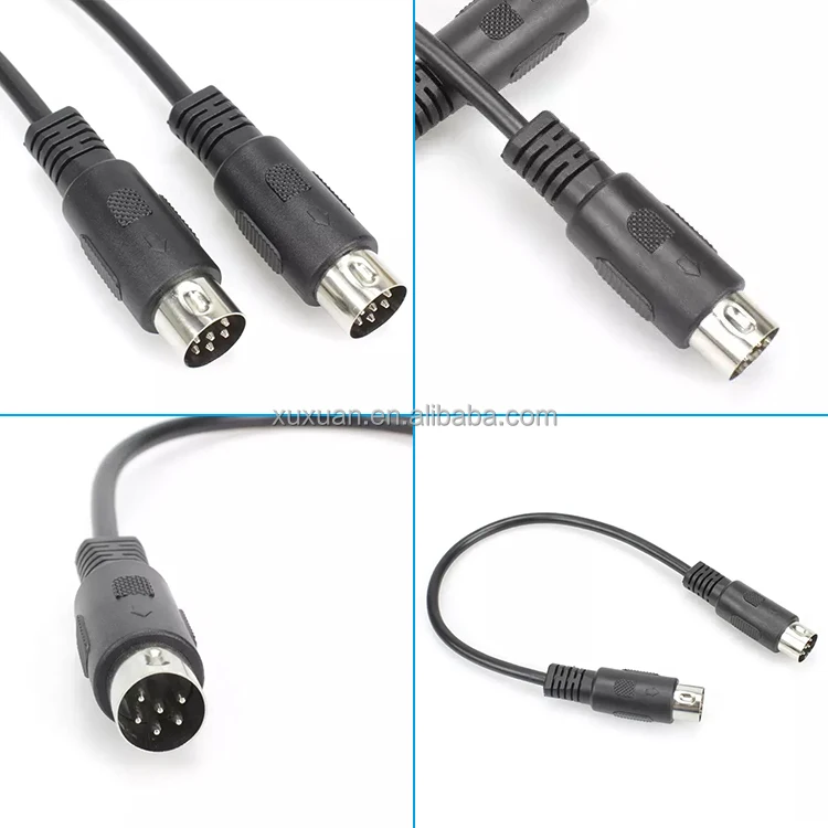 Customize 6 Pin DIN Cable - Male Extension Interface