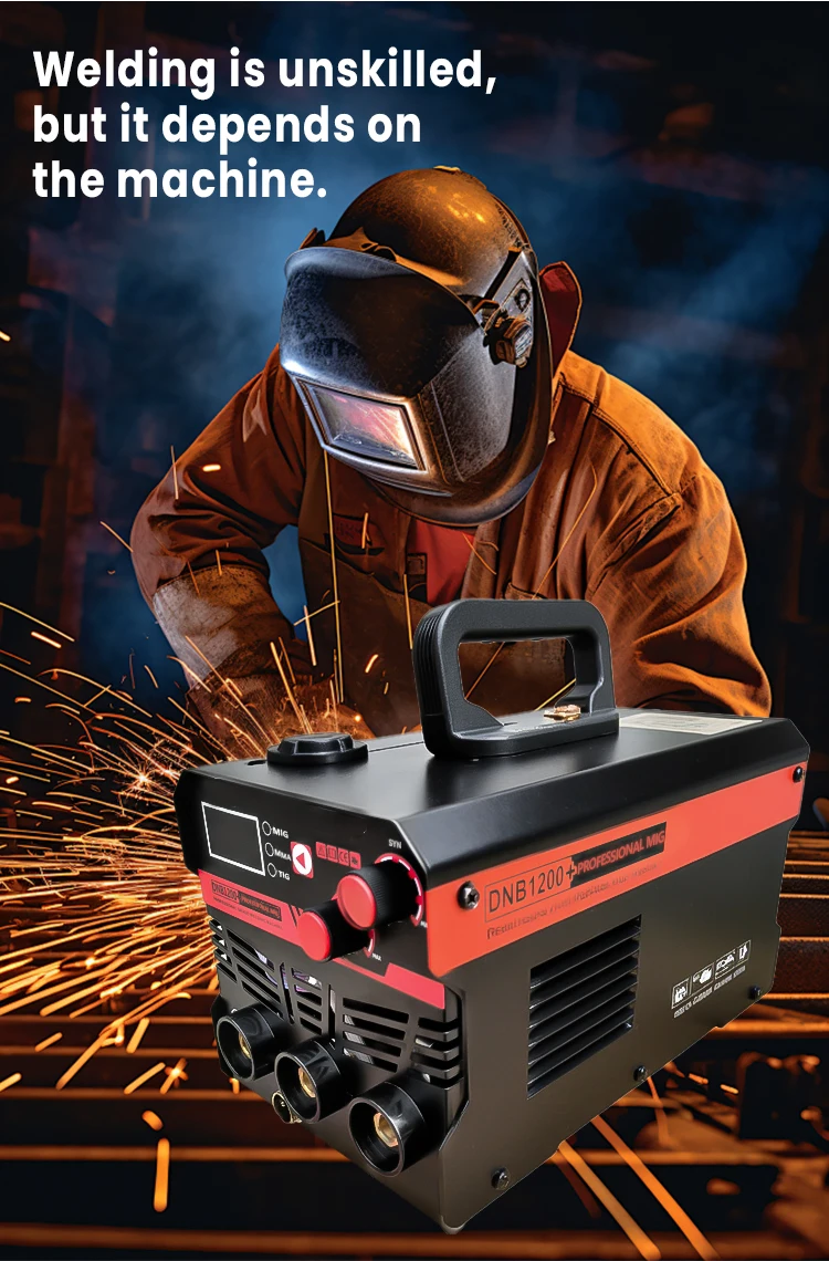MIG-350 Portable Welding Machine - Gasless 3-in-1 Mma Lift TIG IGBT ...