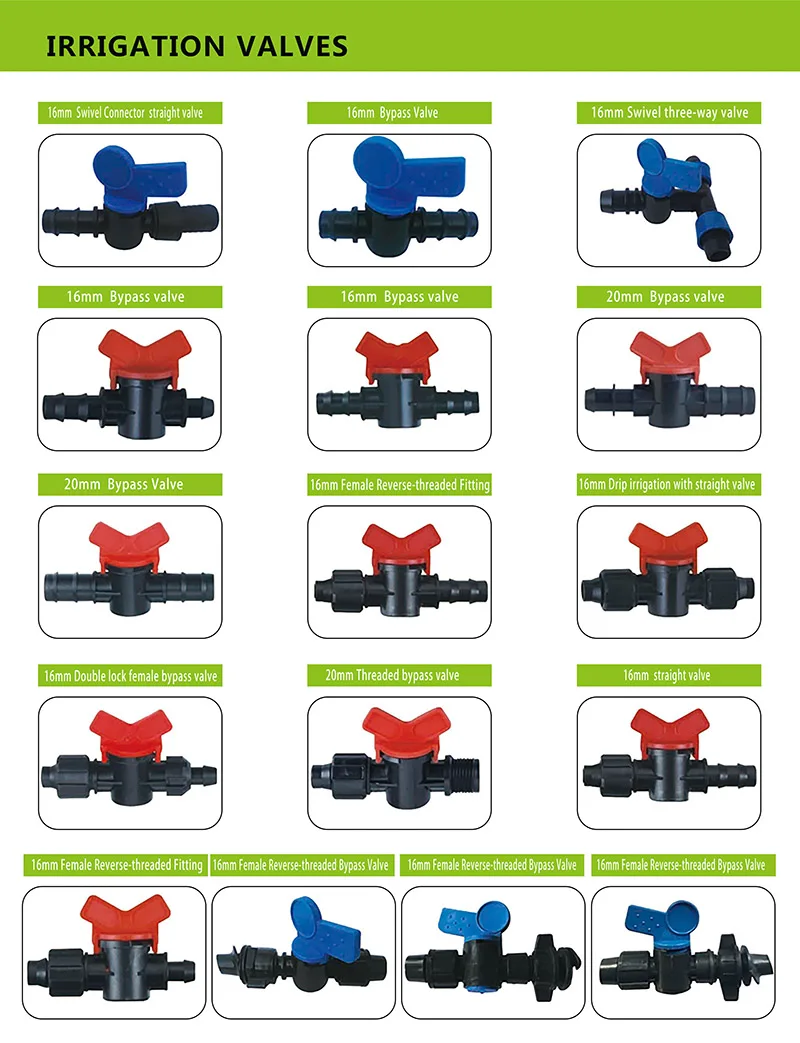 Drip Irrigation Fitting Plastic Irrigation Coupling Offtake Valve Drip ...