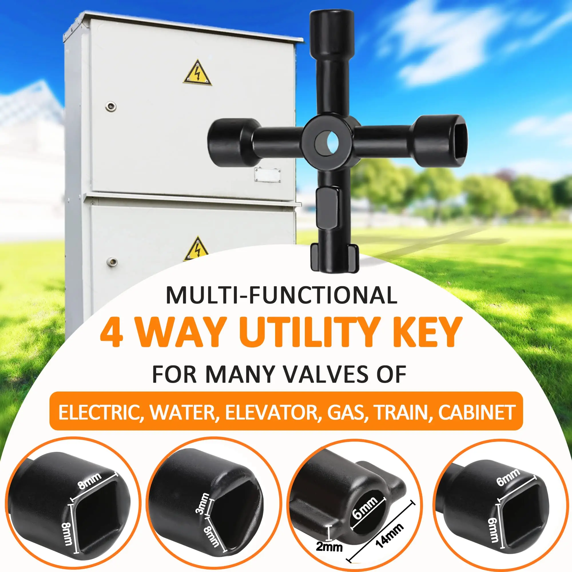 17 Inch Water Meter Key - Versatile & Durable Utility Tool