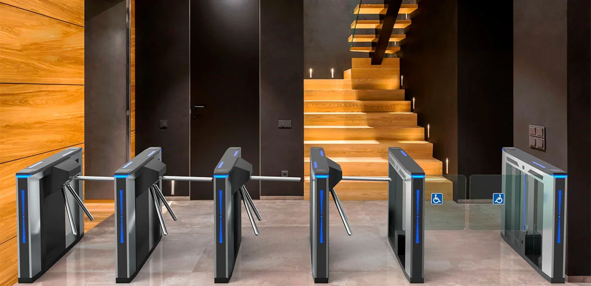 Tripod Turnstile Pass-through Arm Width for Wheelchairs and Pedestrians ...
