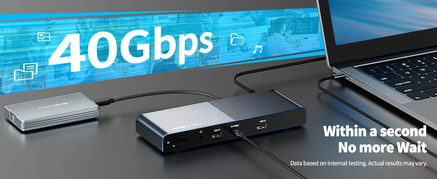 Acasis13-in-1 Thunderbolt 4 Usb-c Pro Dock With Three 40gbps Downstream ...