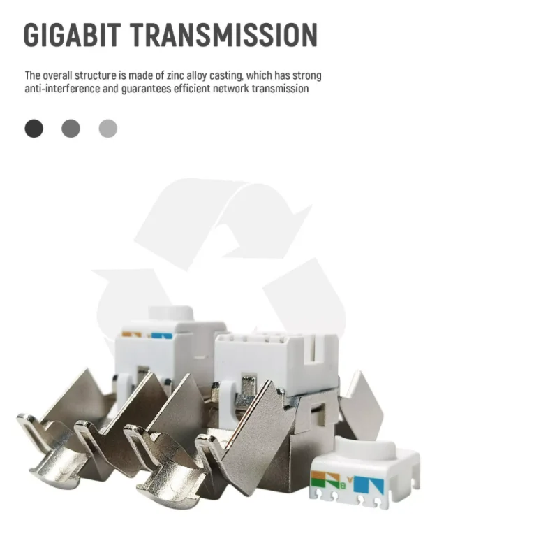 RJ45 Cat6a cat7 KeystoneJack With Shielded Toolless 8P8C Keystone ...