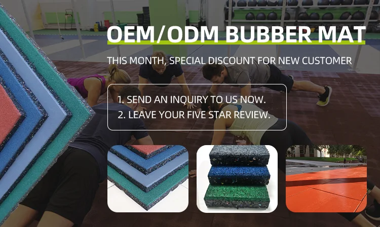 50cmx50cm EPDM Rubber Flooring Mats for Outdoor Playgrounds
