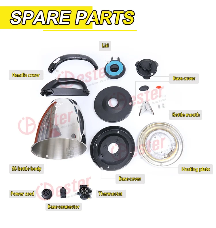 Water Electric Kettle Spare Parts - Stainless Steel Body