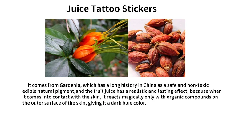 Weimei Juice Tattoo Sticker - Lasts 15 Days Herbal Tattoo