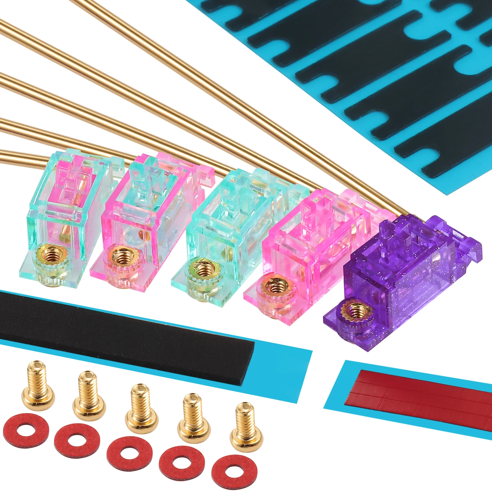 DUROCK Stabilizers V2 PCB Mount Screw in Stabs Miami Vice Teal ...