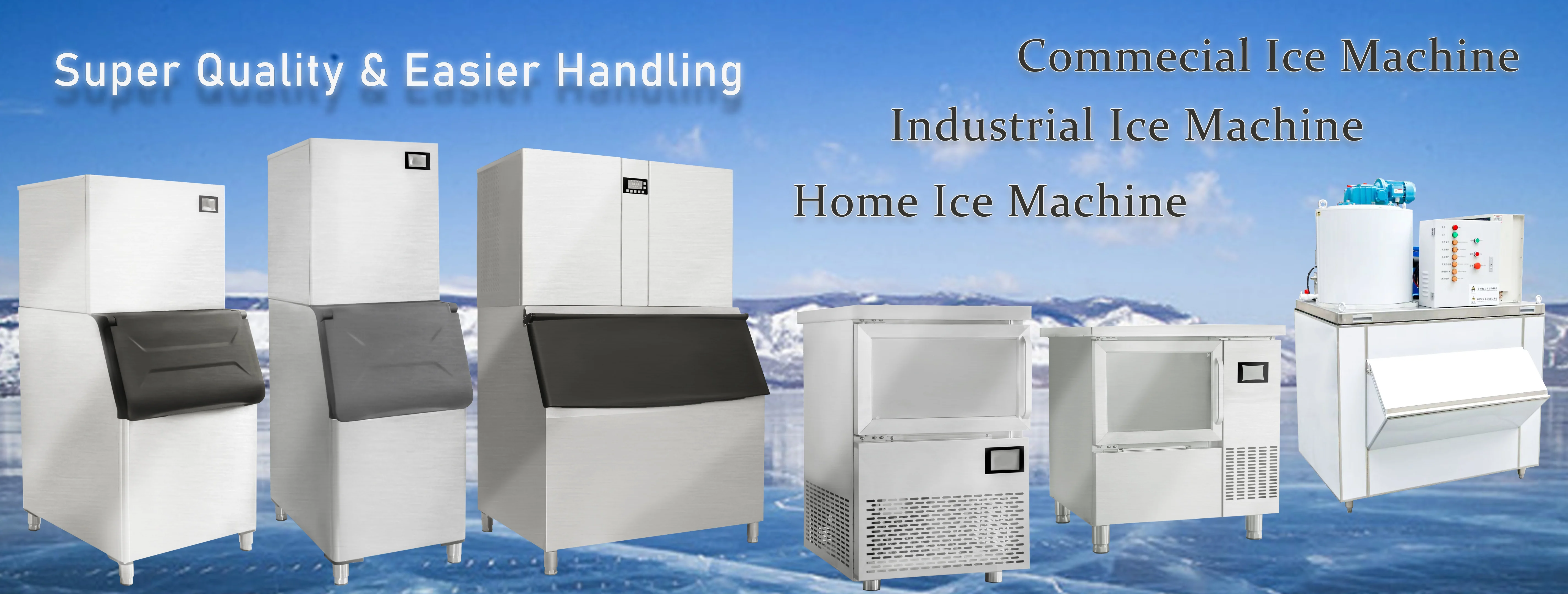 JZYTECH 50KG~300KG Crescent Moon Ice Machine/Clear Crescent Ice Maker ...