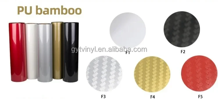 Guangyintong Soft Touch PU Bamboo Heat Transfer Vinyl for Cushion ...