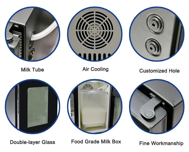 9L Countertop Milk Cooler - Mini Fridge for Coffee Machines