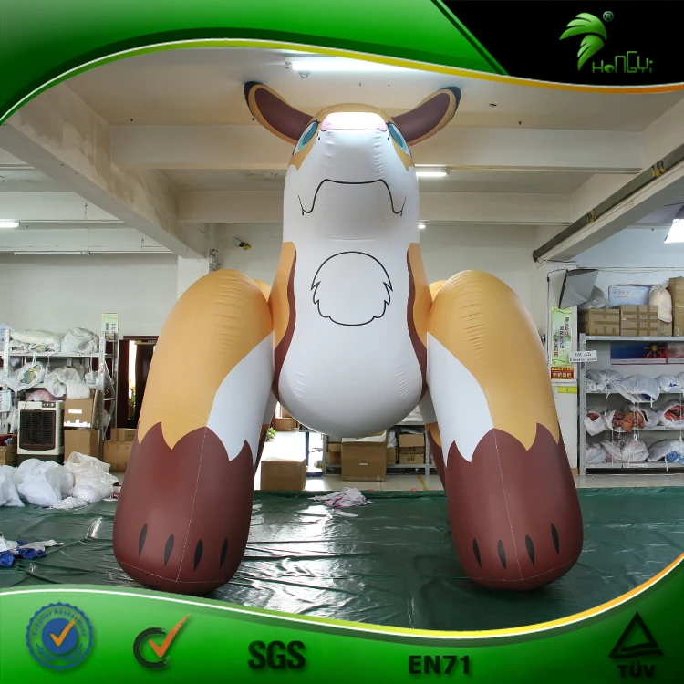 Custom Inflatable Fox Toy - Giant Squeaky Furry Animal