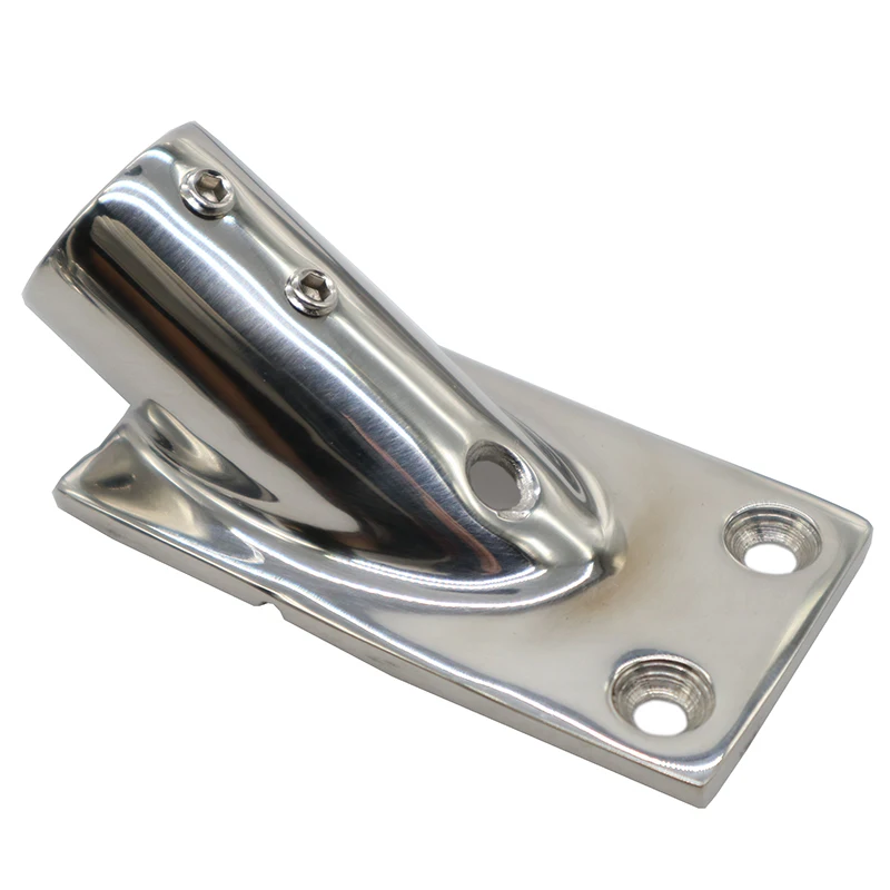 Stainless Steel Boat Hand Rail Fittings 30 Degree 7/8 Inch Rectangular ...