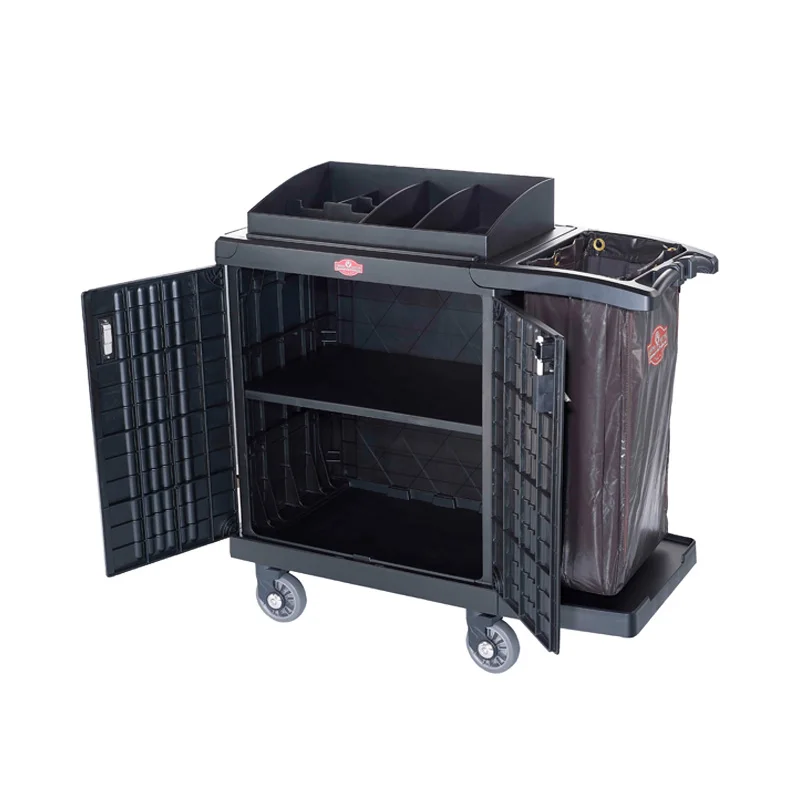 Hotel Room Multifunctional Plastic Healthcare Cleaning Carts