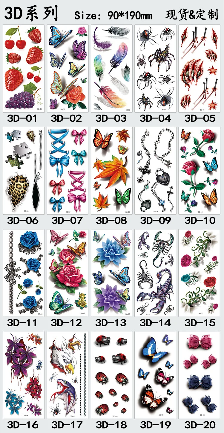 Wholesale Butterfly Temporary Tattoo 3d Stickers Tattoo Butterflies And ...