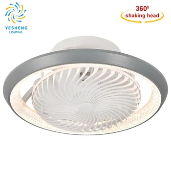 Xd114 49cm Small Modern Bladeless Ceiling Fan With Led Light Remote ...