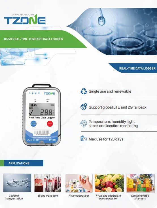 TT19SI Mini Disposable Data Logger for Real-Time Tracking