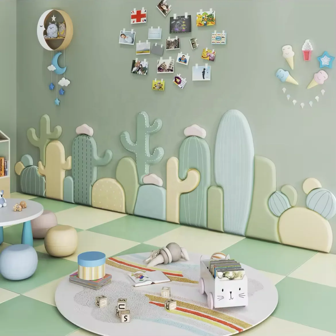 Jungle Animal Theme Safety Indoor Kindergarten Mat - KPL-1253