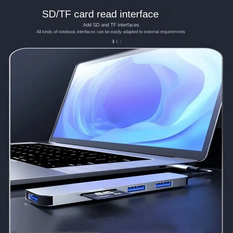 Type-c 4-in-1 Docking Stationhub Dual-head Splitter Hub Multifunction ...