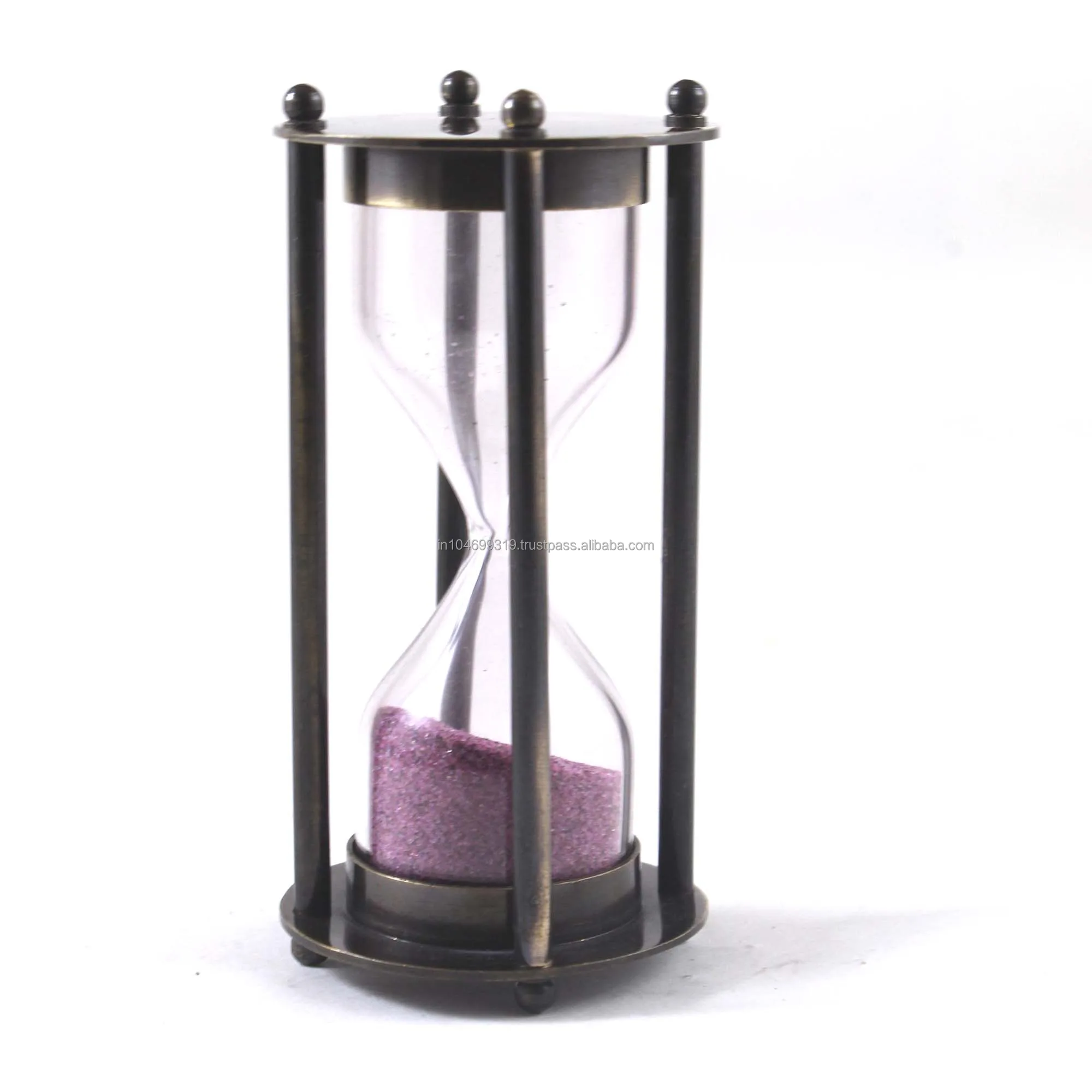 Brass Metal Sand Timer Collectible Antique Style Nautical Sand Timer ...