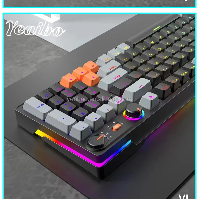 Yeaibo 98 with Protection Case - Cute Wooting He Cheap Mechanical Keyboard