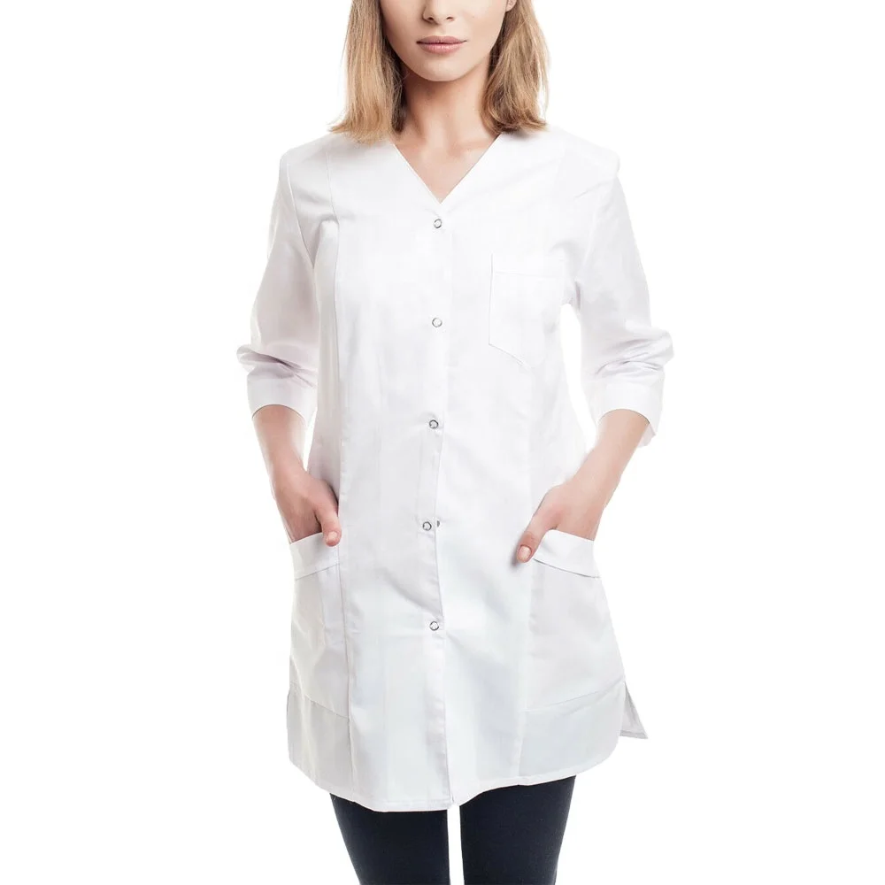 100% Cotton Lab Coat Designs New Fashion Customized Lob Coat Clinic Use ...