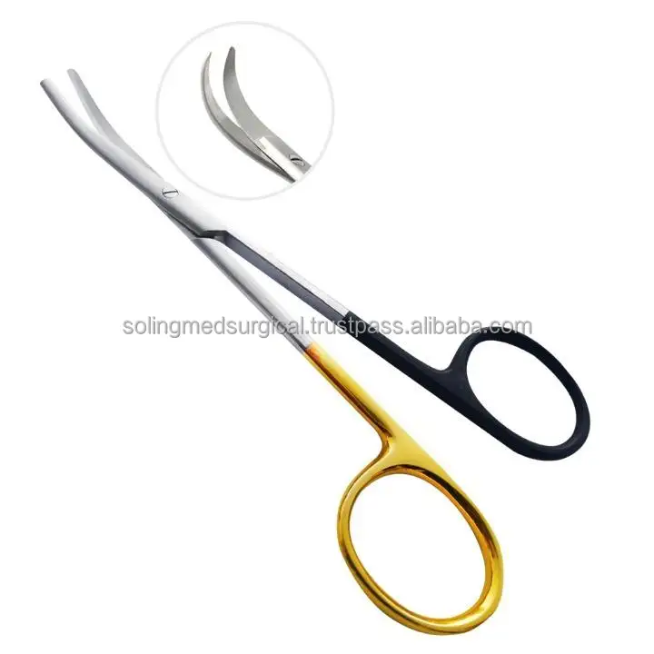 Fomon Nasal Stainless Steel Super Cut Black Handle Scissors/rhinoplasty ...