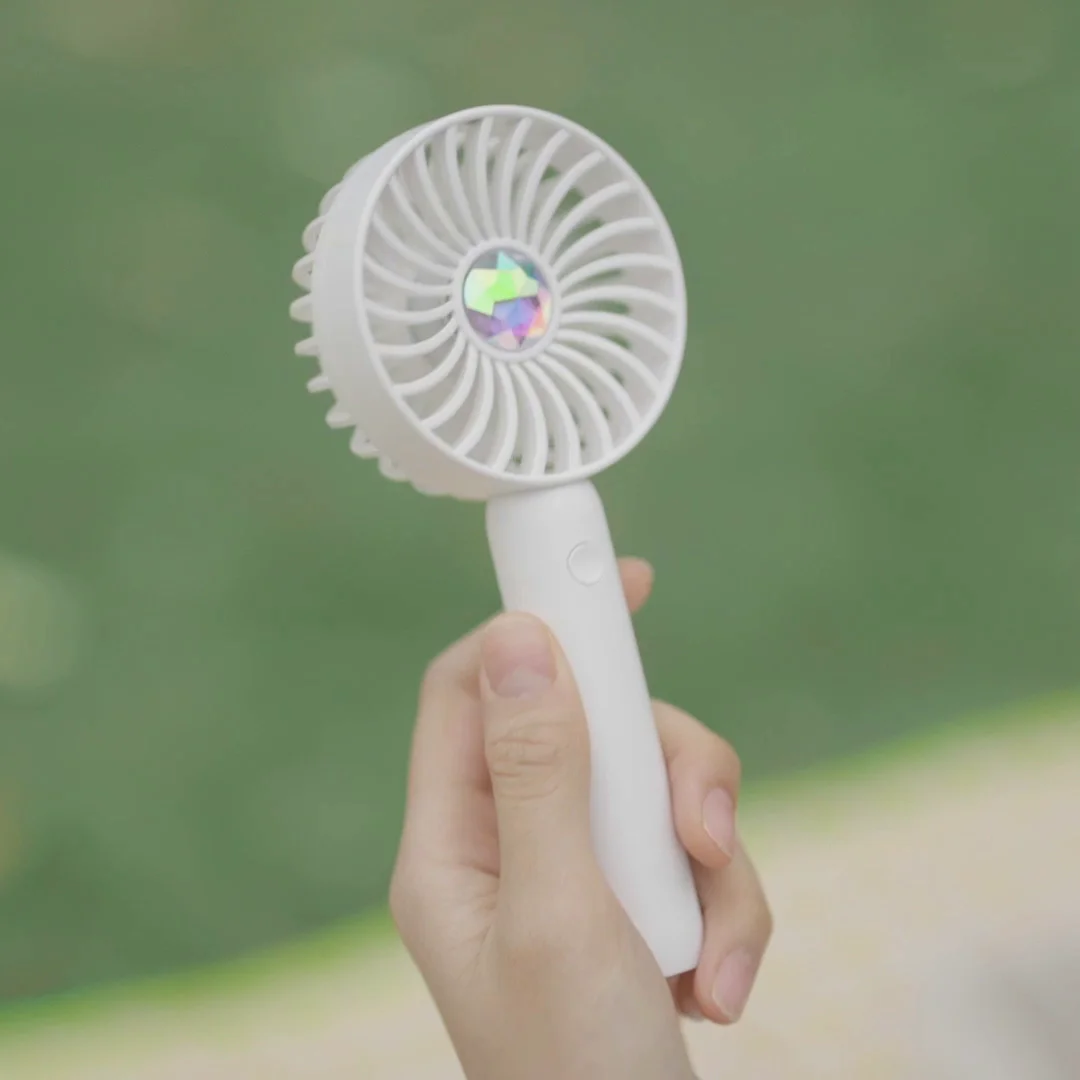 Portable Pink Cute Desk Fan - Handheld,Mini Usb Rechargeable,2000mah ...