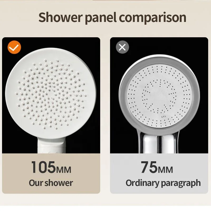 Black High Pressure Handheld Shower Head with Skin Care Filter ...