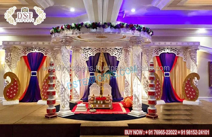 Outdoor Wedding Blossom Metal Mandap Stage Portable Modern Special ...