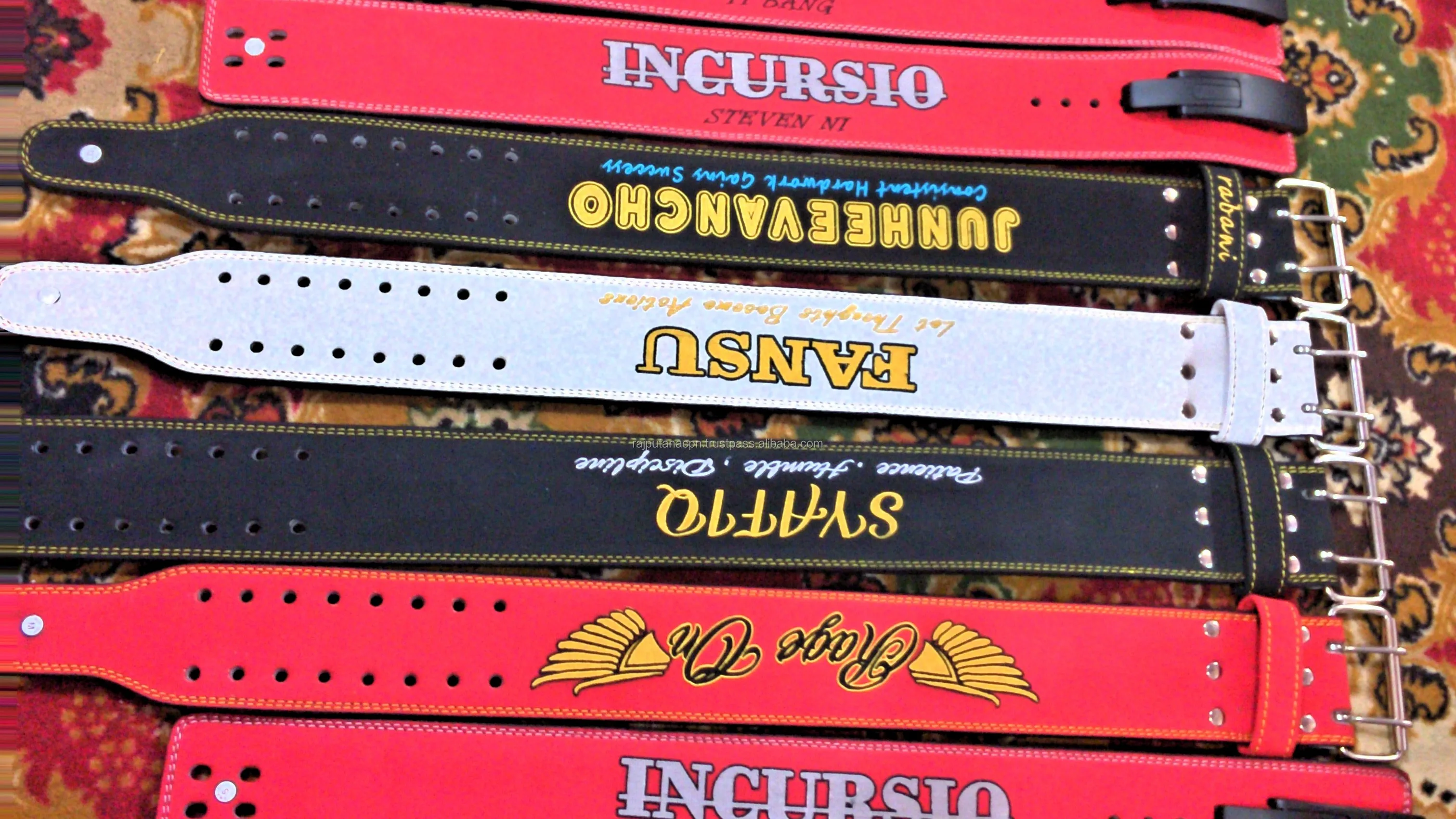 Body Builder Super Heavy Power Lifting Belts 10,13mm / Leather Pu Belt ...