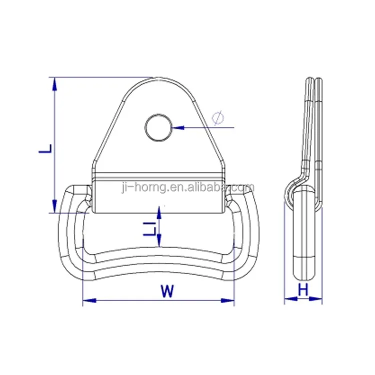 Single Hole Nylon Triangular Chafe Tab With Ring For Medical ...