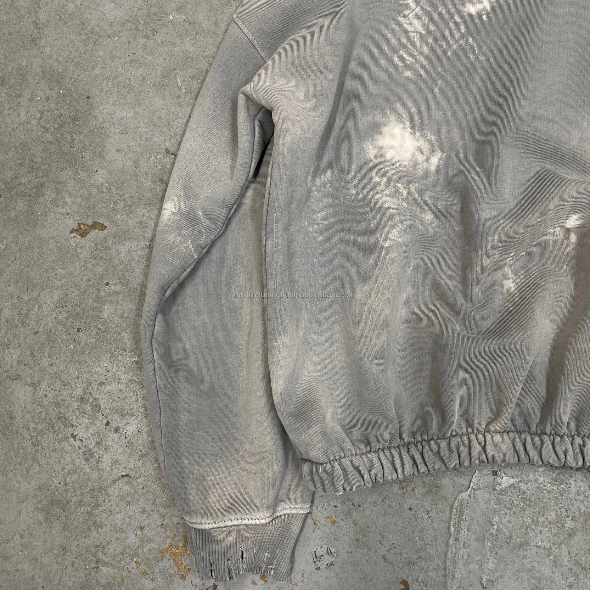 Vintage Washed Distressed Acid Washed Heavyweight French Terry Women ...