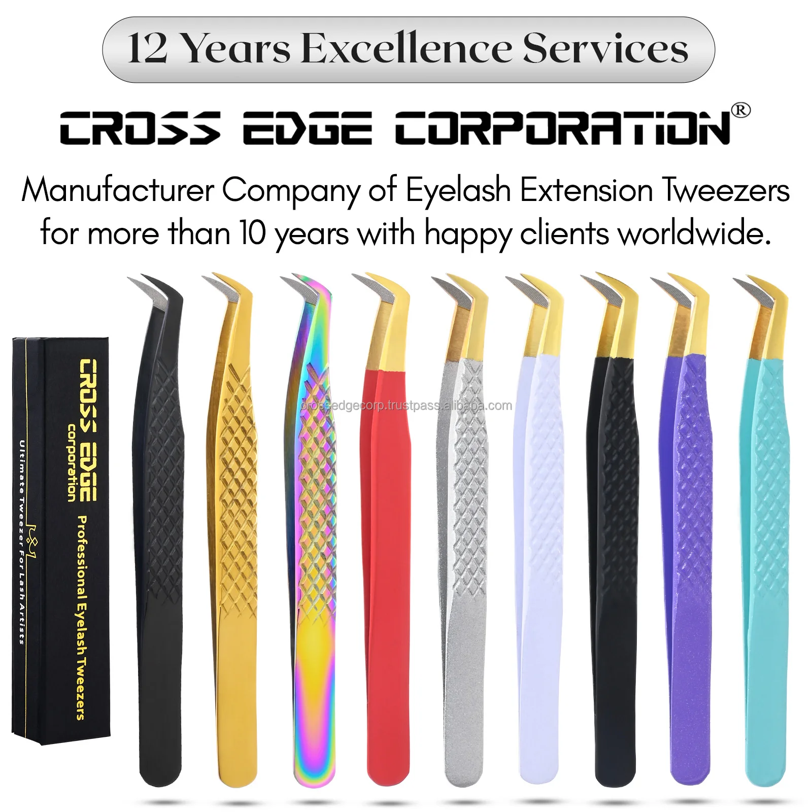 Custom Eyelash Tweezers Stainless Steel Includes Set For Lash Extension ...