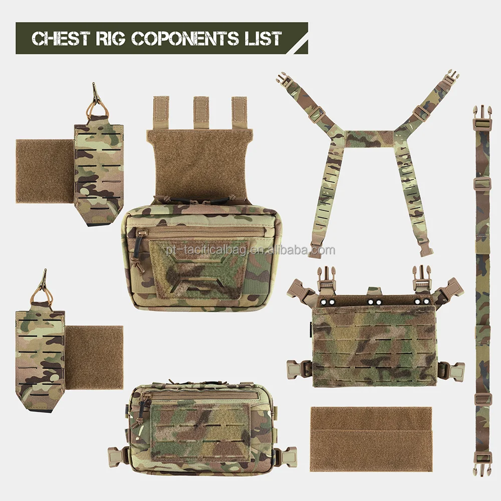 PTG Tactical Chest Rig 1000D Nylon Hunting Vest Series Camo Shooting ...