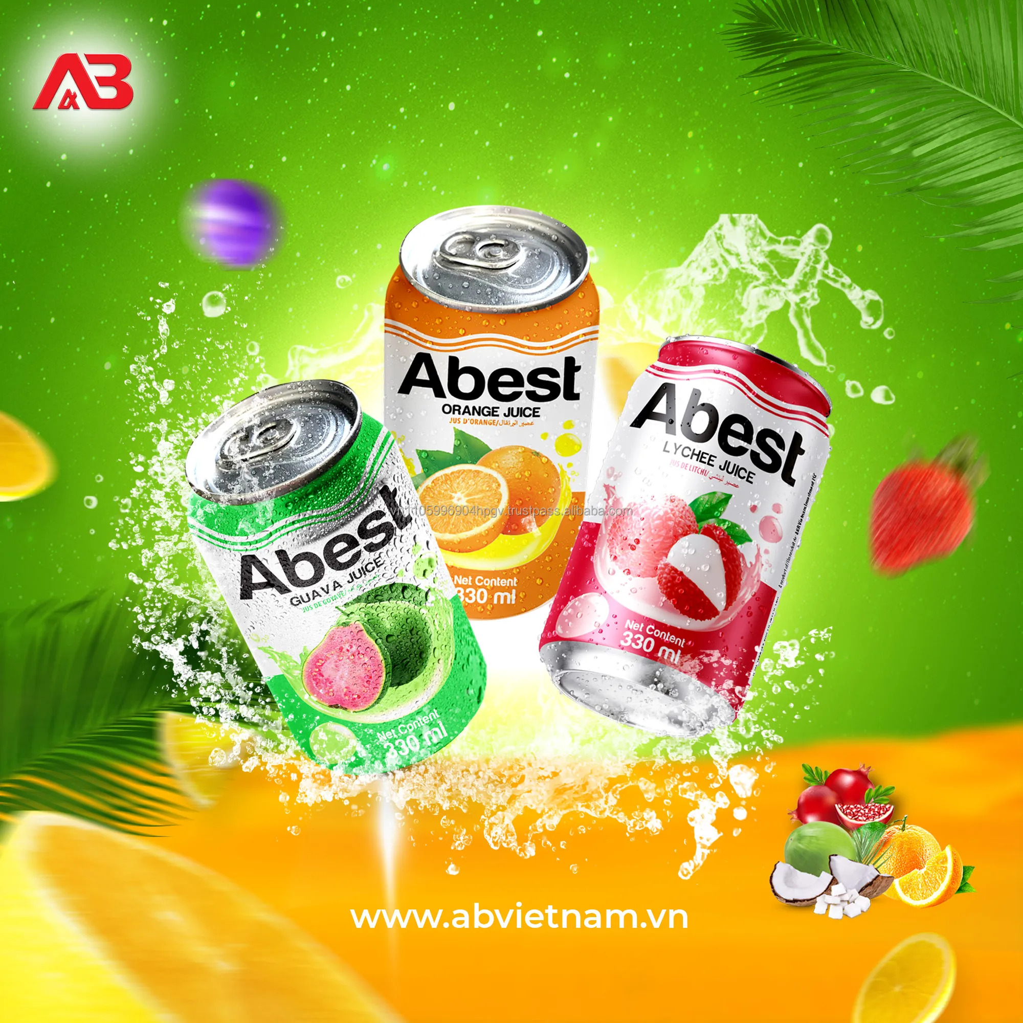ABEST LYCHEE JUICE - Premium Canned Fruit Beverage