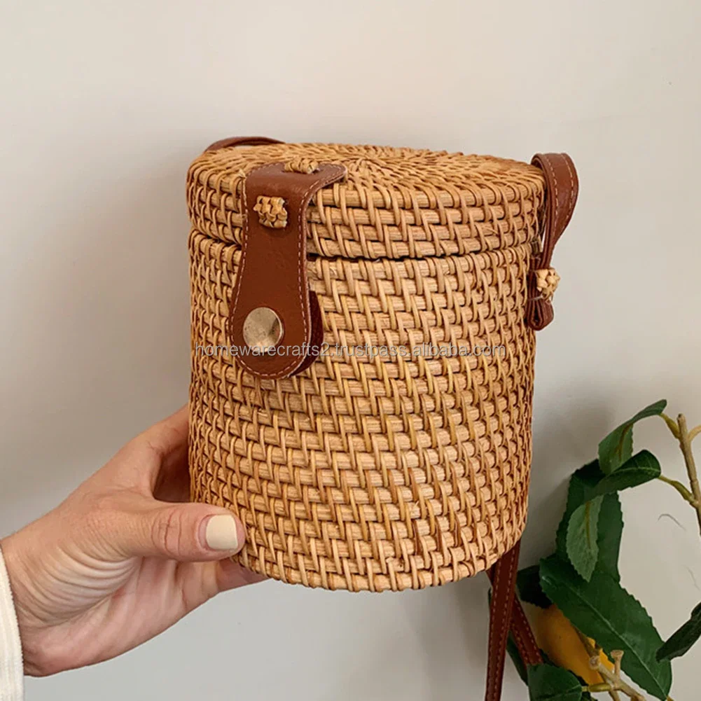 Handmade Vintage Rattan Bag - Perfect for Summer