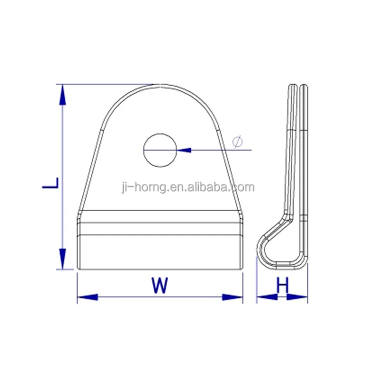 Single Hole Nylon Triangular Chafe Tab With Ring For Medical ...