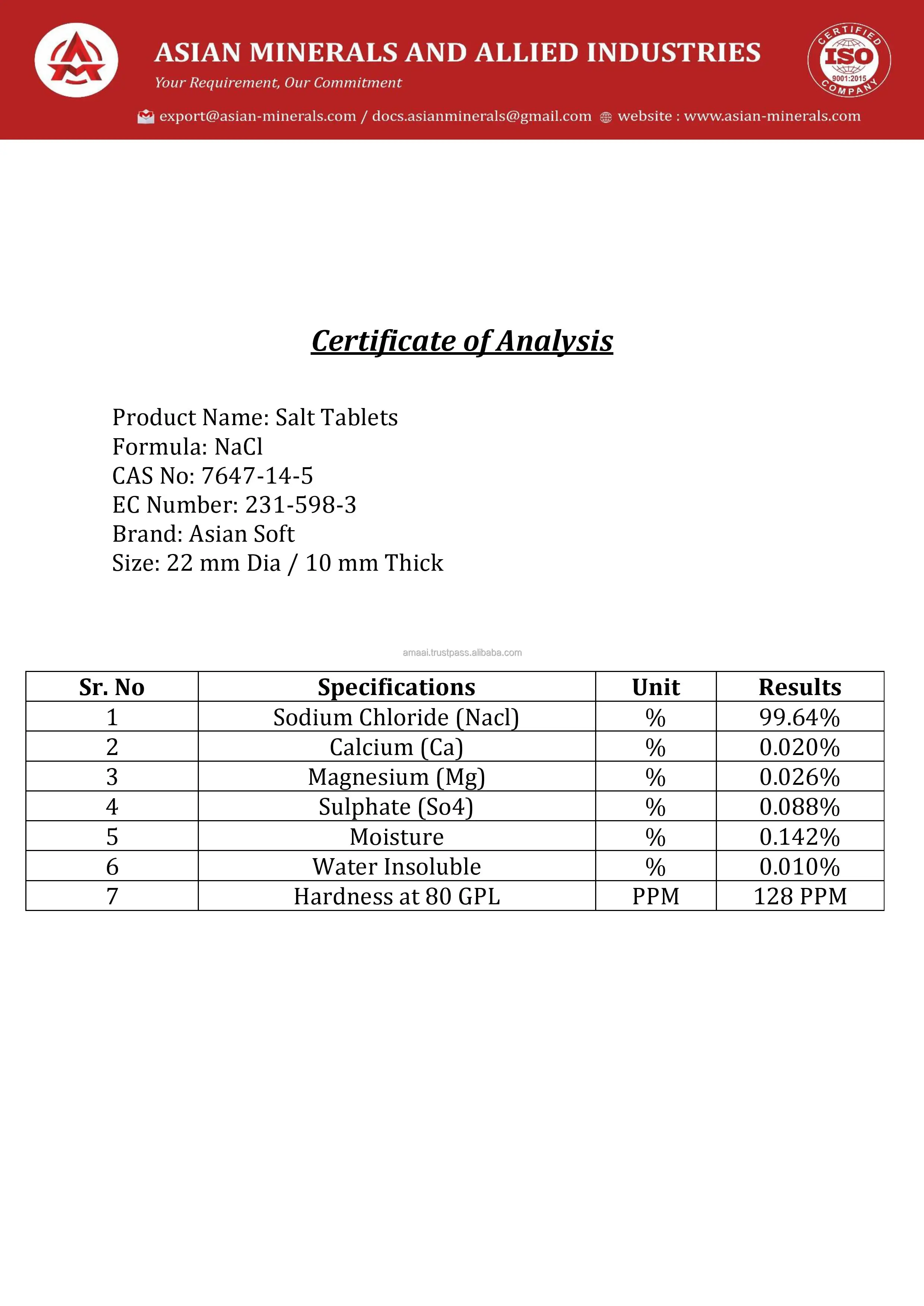 Sal Tabulae Pro Aqua Softener / Asian Soft Salt Tablets For Water ...