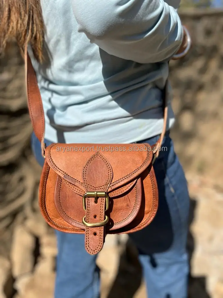 Real Handmade Goat Leather Ladies Handbag - All Seasons