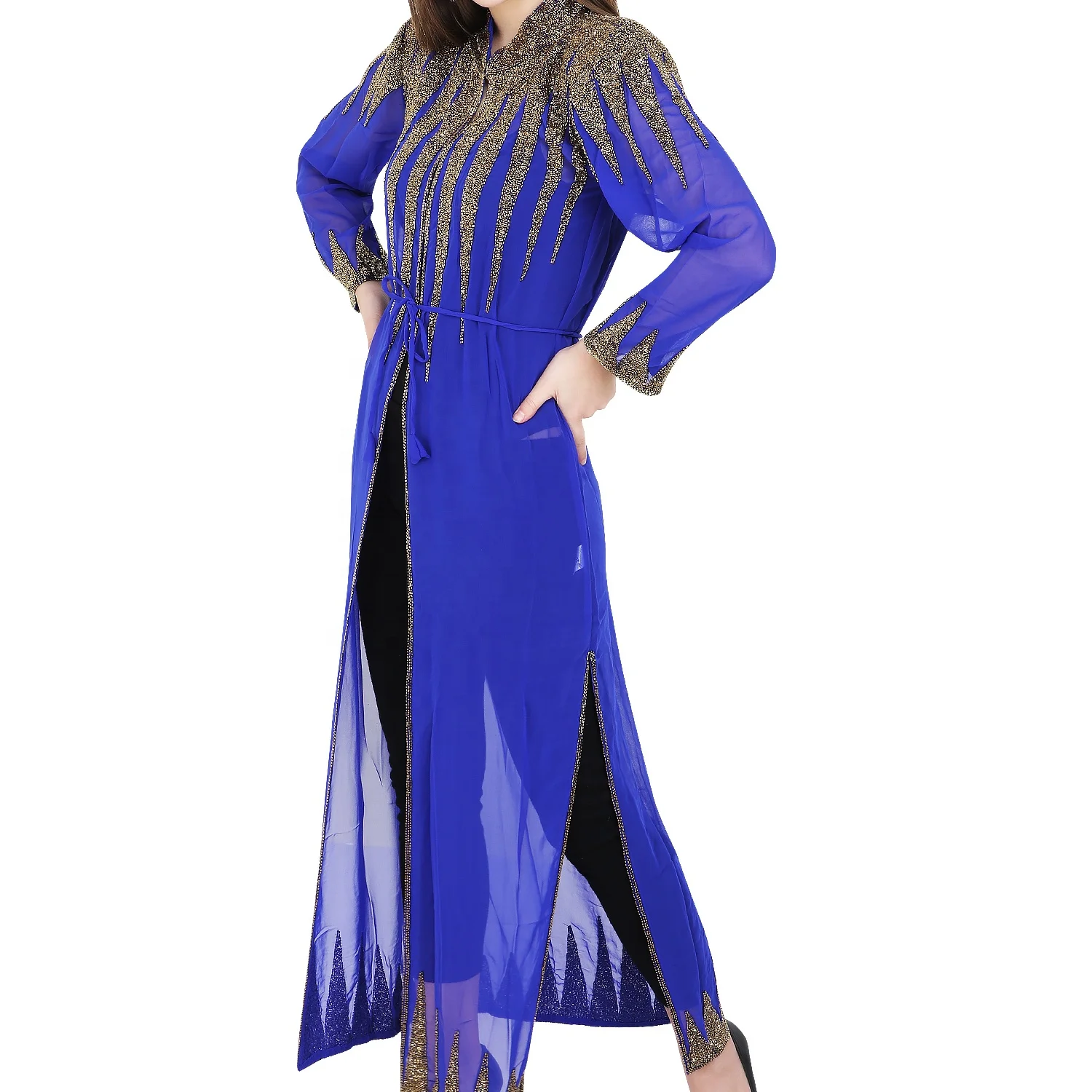 Eid Mubarak Luxury Kaftan High-class Hand Beads Embroidery Abaya Dubai ...