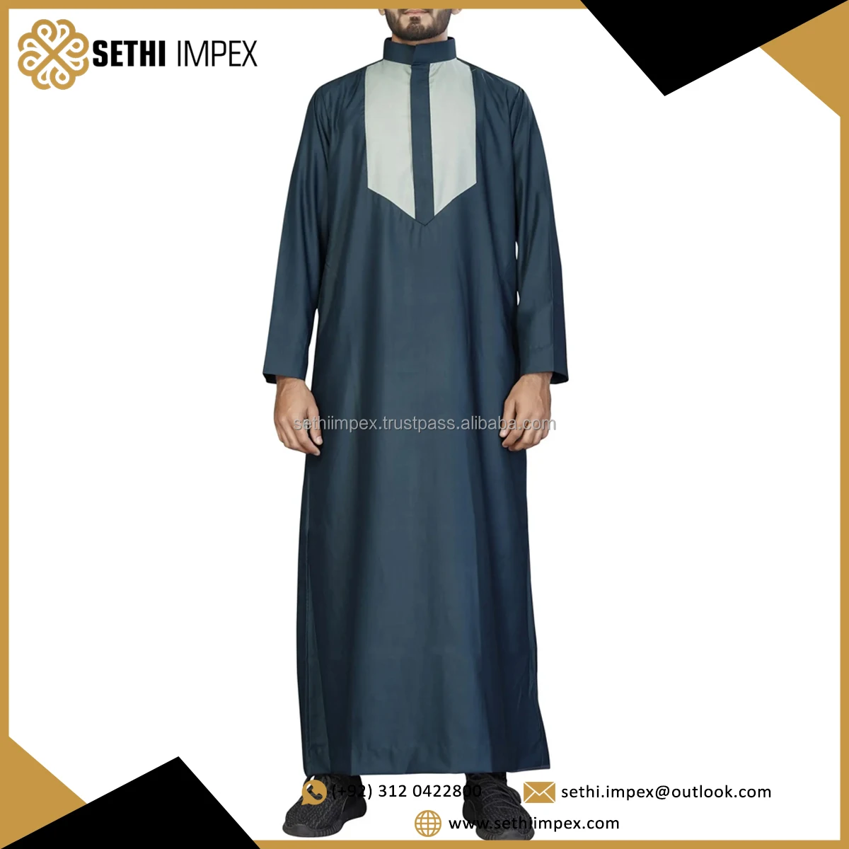 Shop Men's Comfortable Polyester Arabic Thobe Jubbah