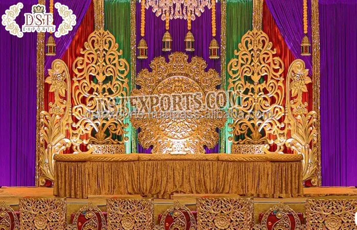 Traditional Mehndi Stage Decor - Customized Fiber Frames
