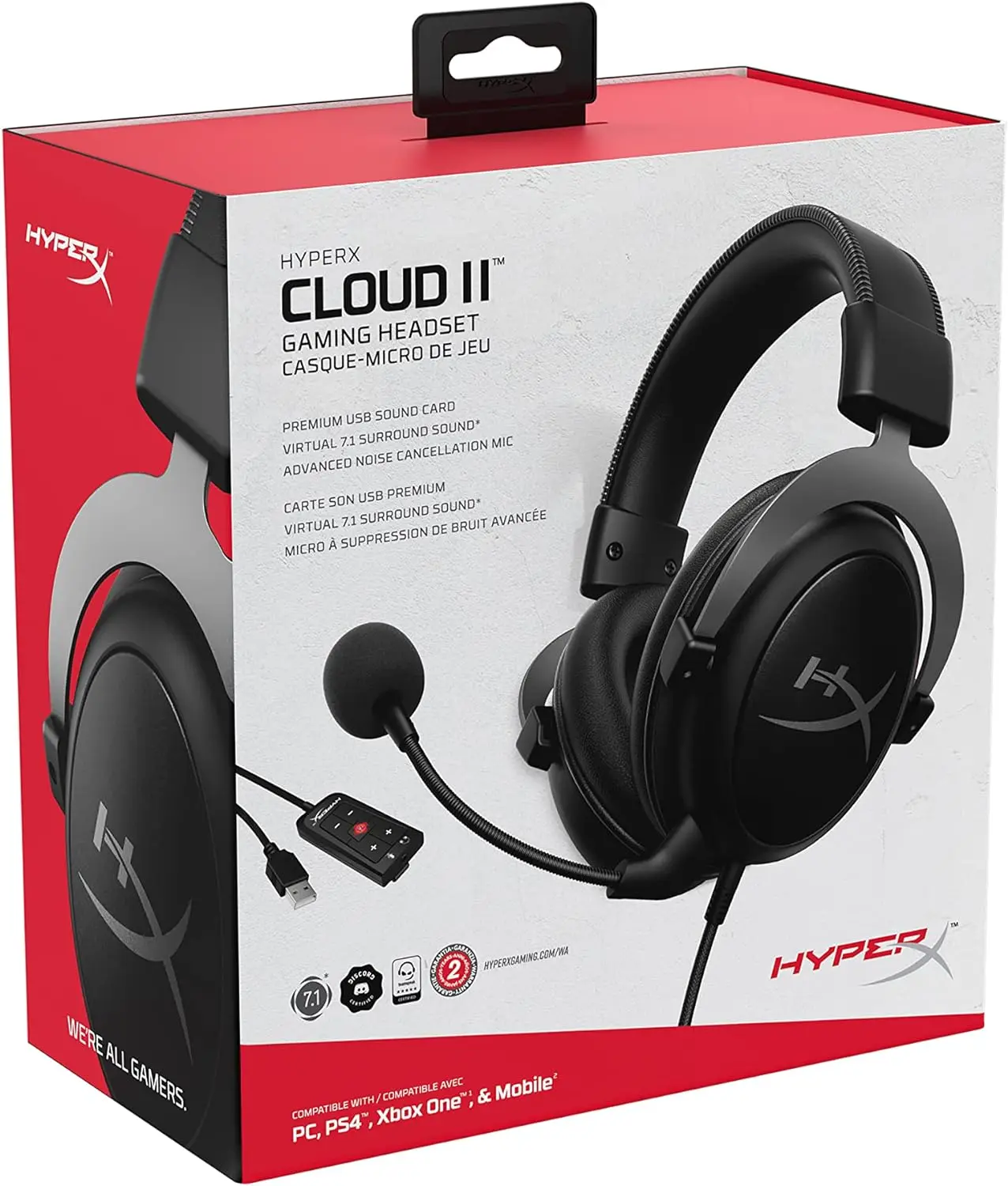 HyperX Cloud 2 4P5L9AA Black Wire gaming headset bluetooth headset gaming pc gaming earphones headsets with mic Alibaba