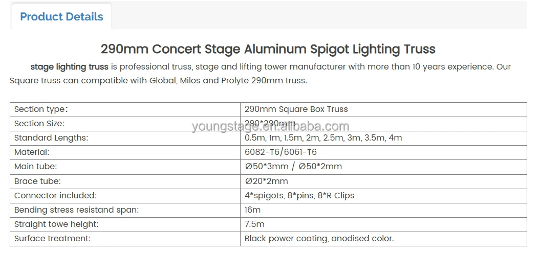 Aluminum Truss C Rank Stand - 10ft Truss System Package