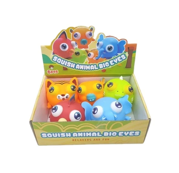 4'' Squish Animal With Big Eyes Toys For Kids - Buy Squeeze Animal Toys ...
