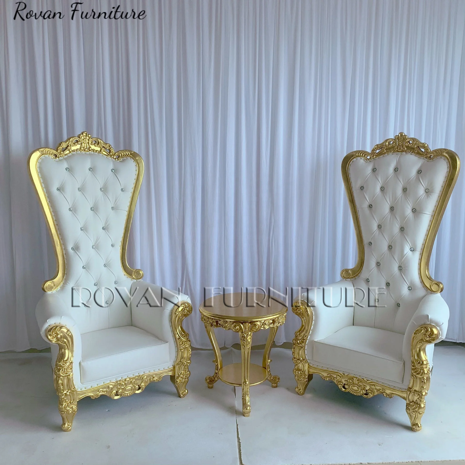 Classic Cheap Wedding Royal Throne Chair Gold for Bride and Groom ...